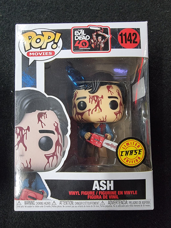 FUNKO POP THE EVIL DEAD 40 ANNIVERSARY ASH #1142 LIMITED EDITION CHASE ...