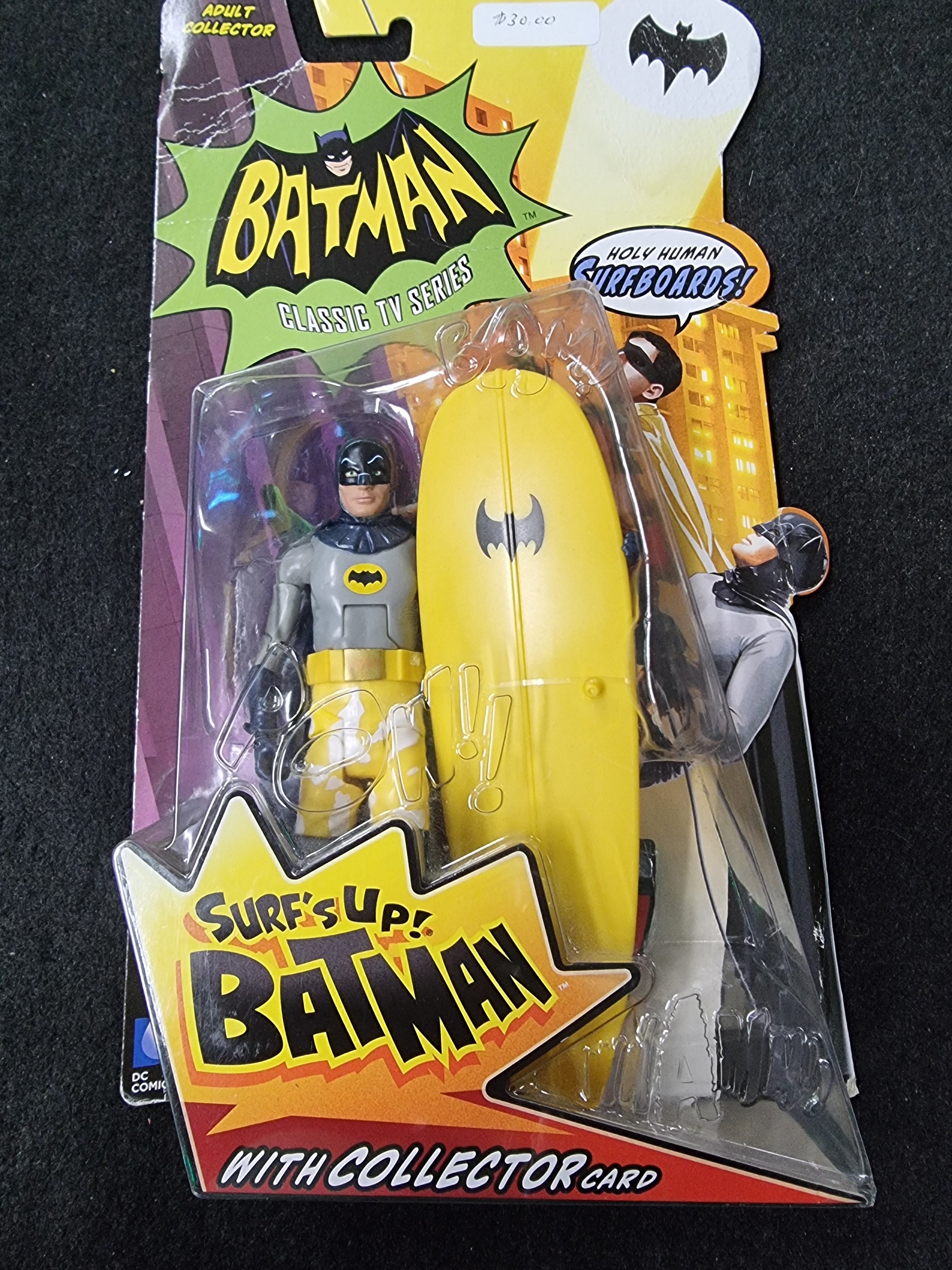 BATMAN CLASSIC TV SERIES SURF'S UP BATMAN FIGURE WITH COLLECTORS CARD ...