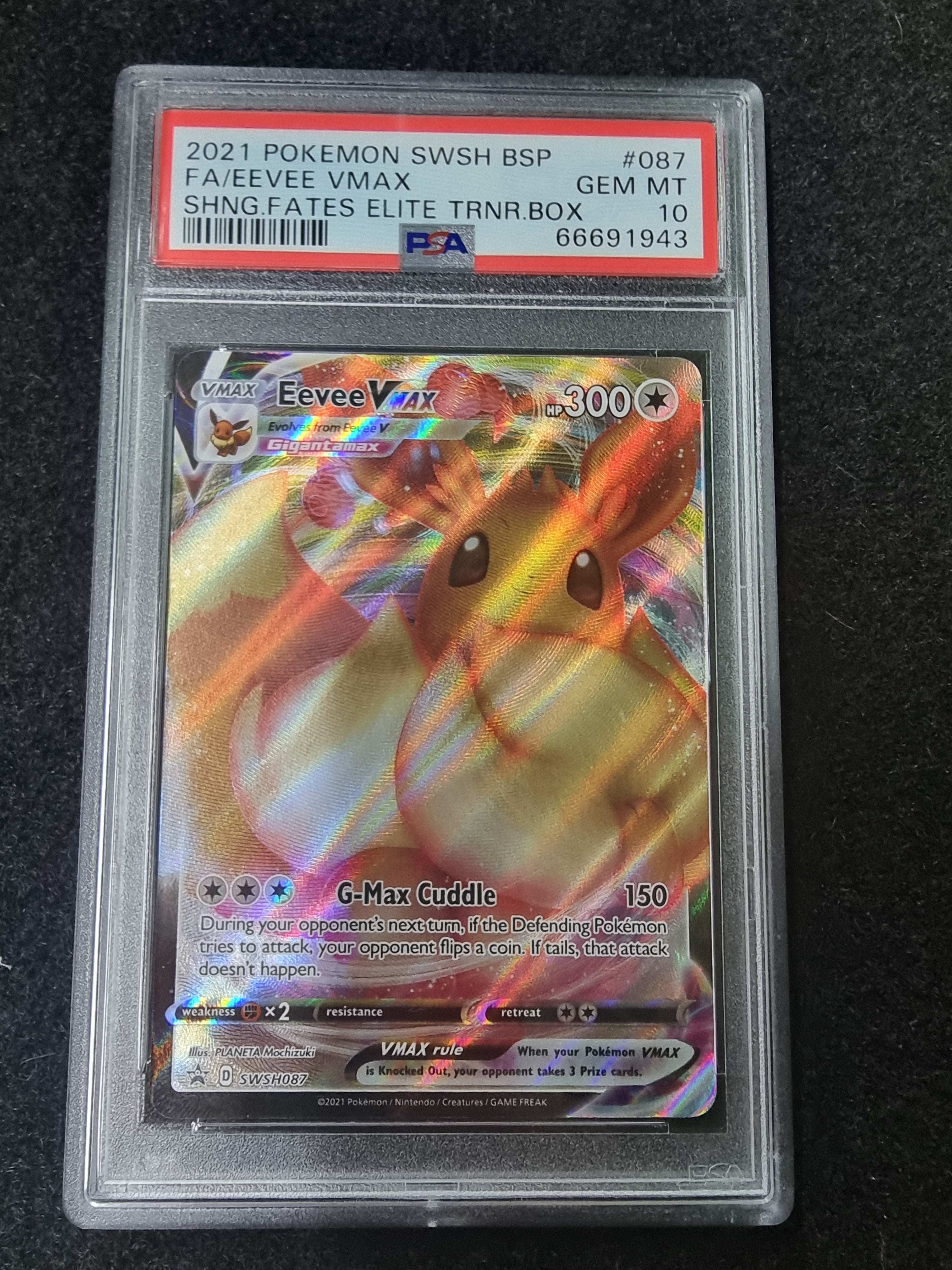 POKEMON 2021 Promo Shining Fates Full Art EEVEE Vmax #087 PSA GEM MT 1 ...