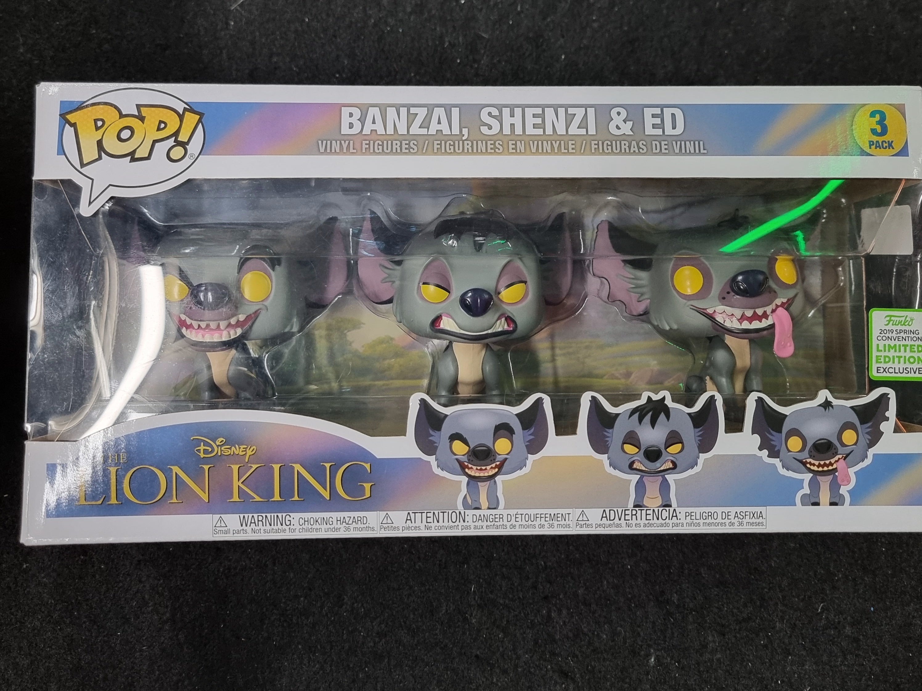FUNKO POP DISNEY THE LION KING BANAI SHENZI ED 3 PACK 2019 SPRING CONVENTION LIMITED EDITION