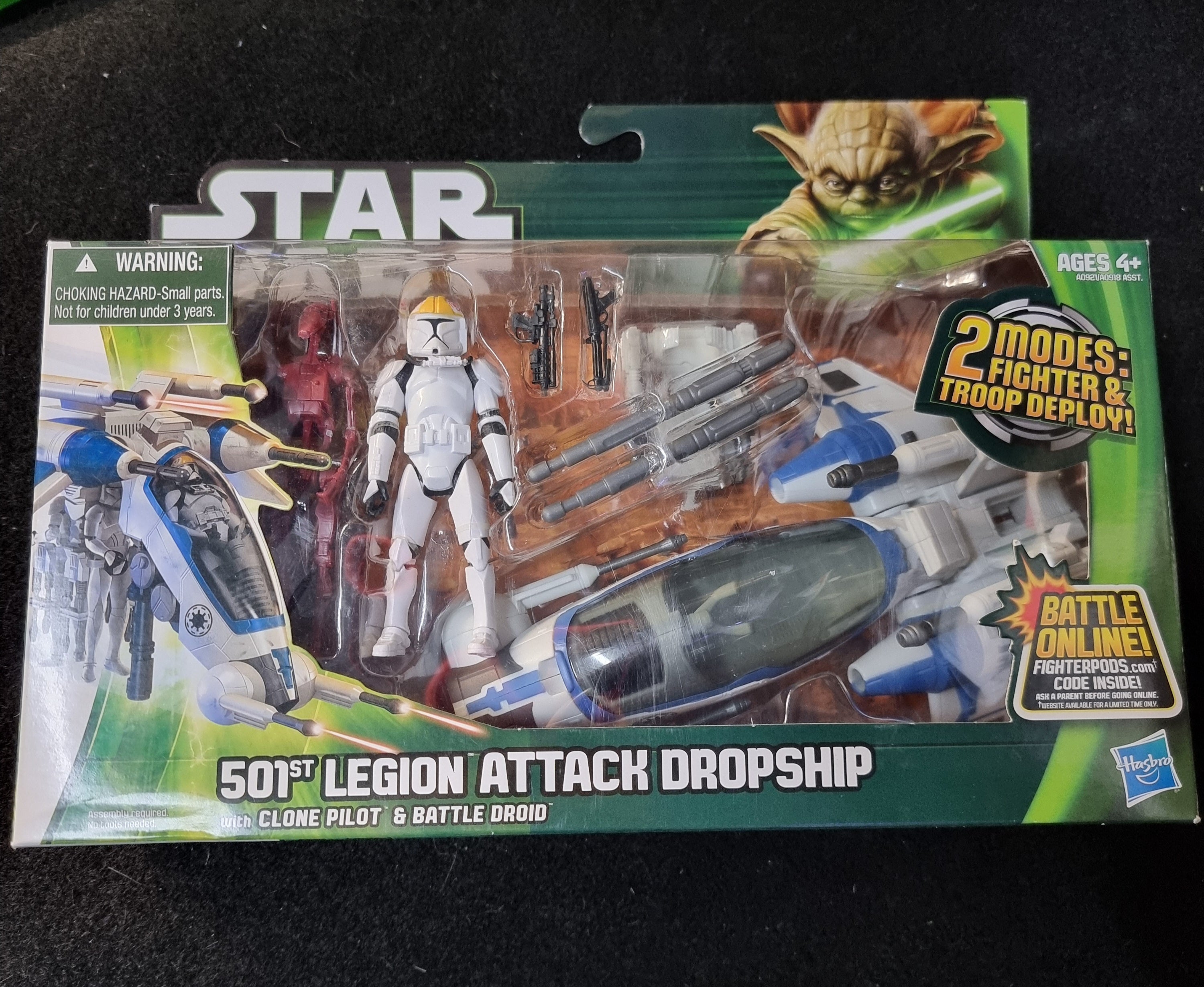 Star Wars 501st Legion Attack Dropship with Clone Pilot & Battle Droid ...