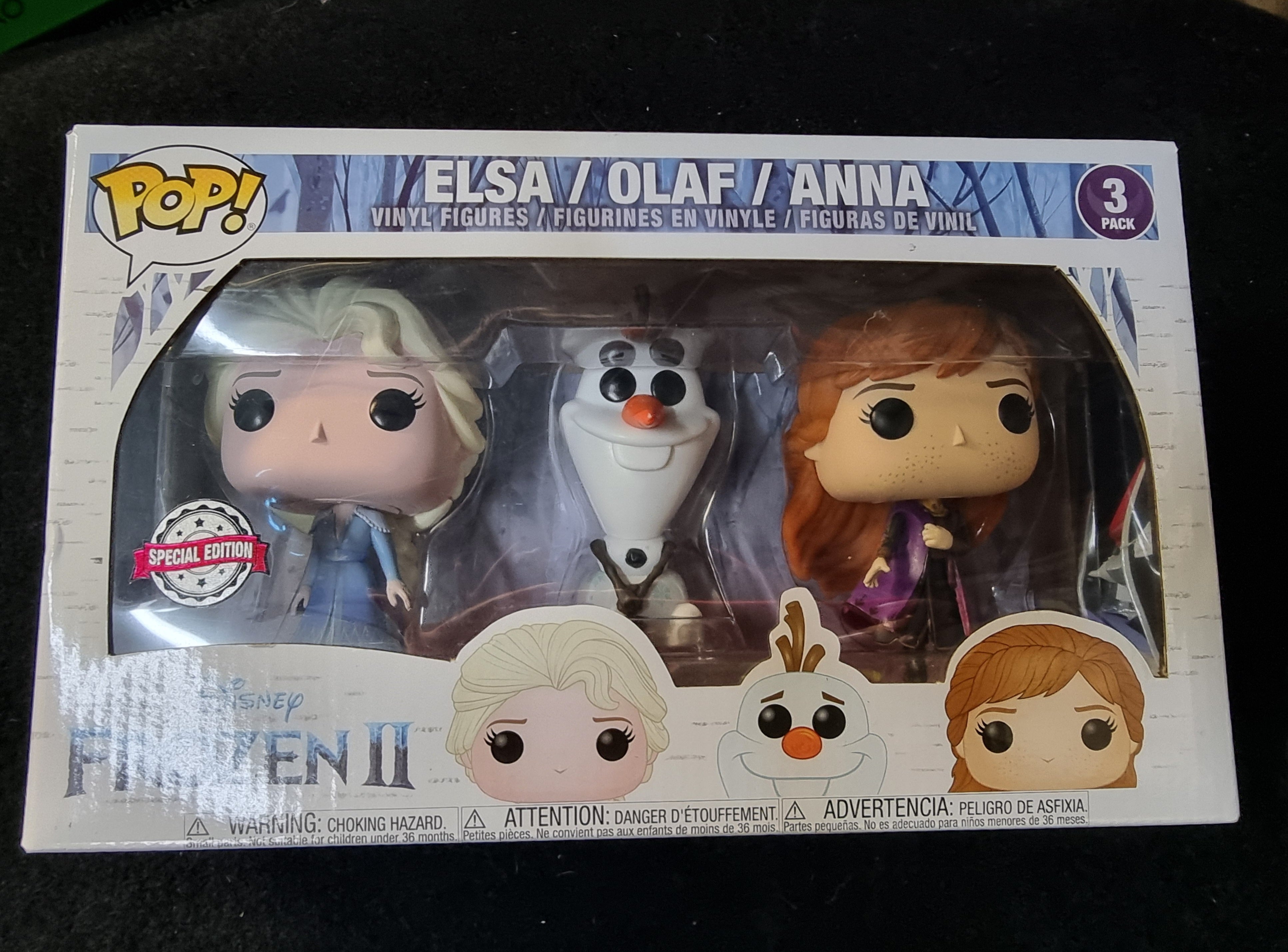 FUNKO POP DISNEY FROZEN II ELSA/OLAF/ANNA 3 PACK SPECIAL EDITION ...