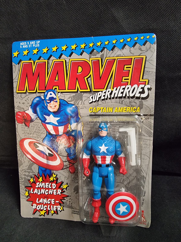 MARVEL SUPER HEROES CAPTAIN AMERICA SHIELD LAUNCHER 1990 – Captain ...