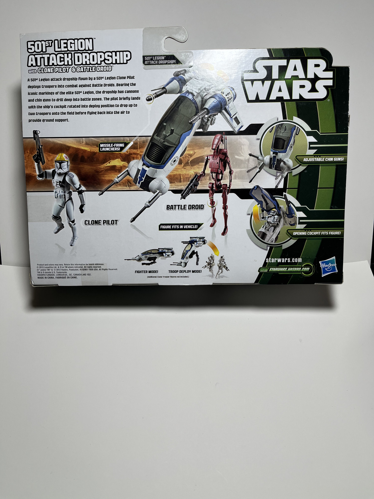 501st Legion Attack Dropship with Clone Pilot & Battle Droid – Captain ...