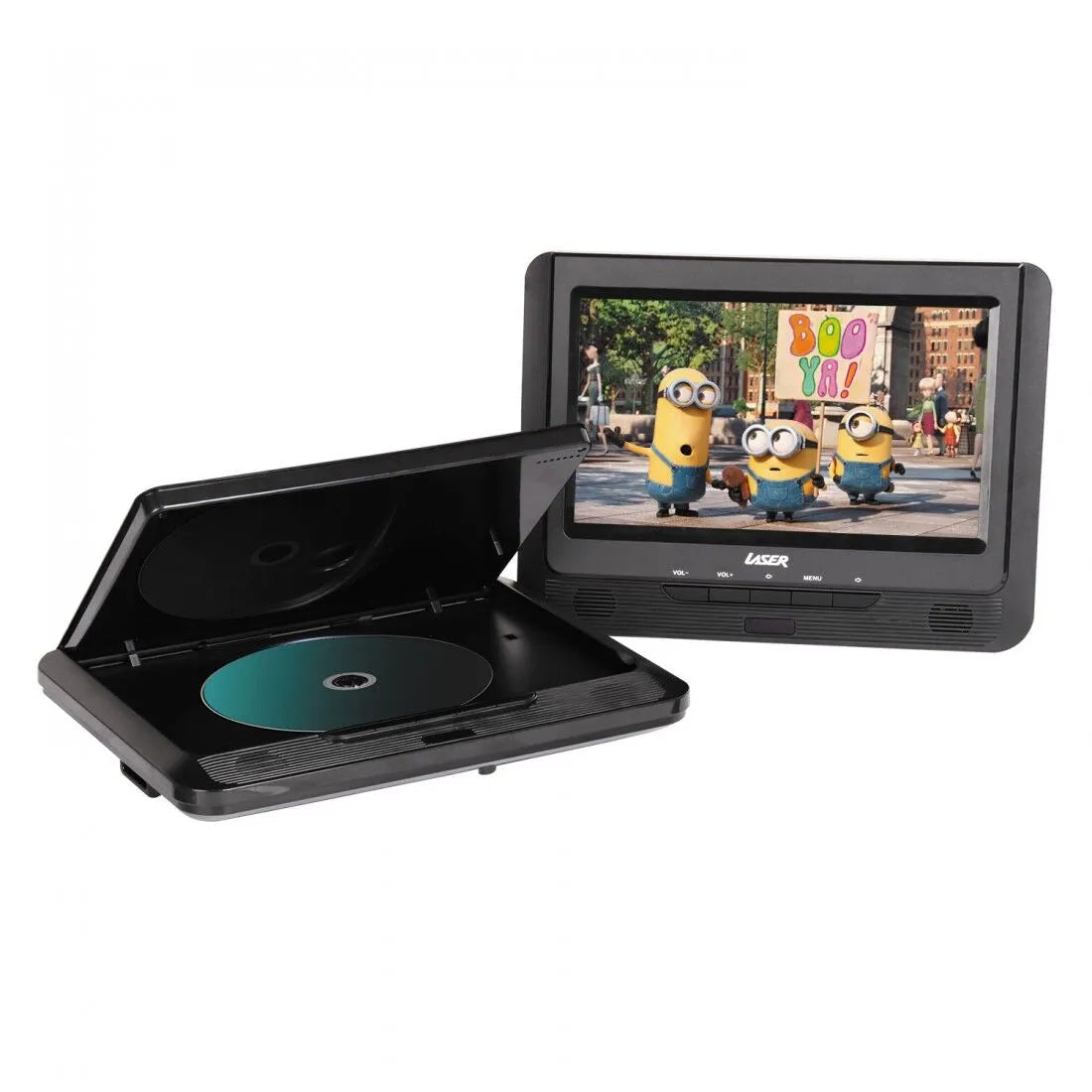 Laser Dual Screen Portable 9'' DVD Player - DVD-PT9-DUALD - N08936 ...