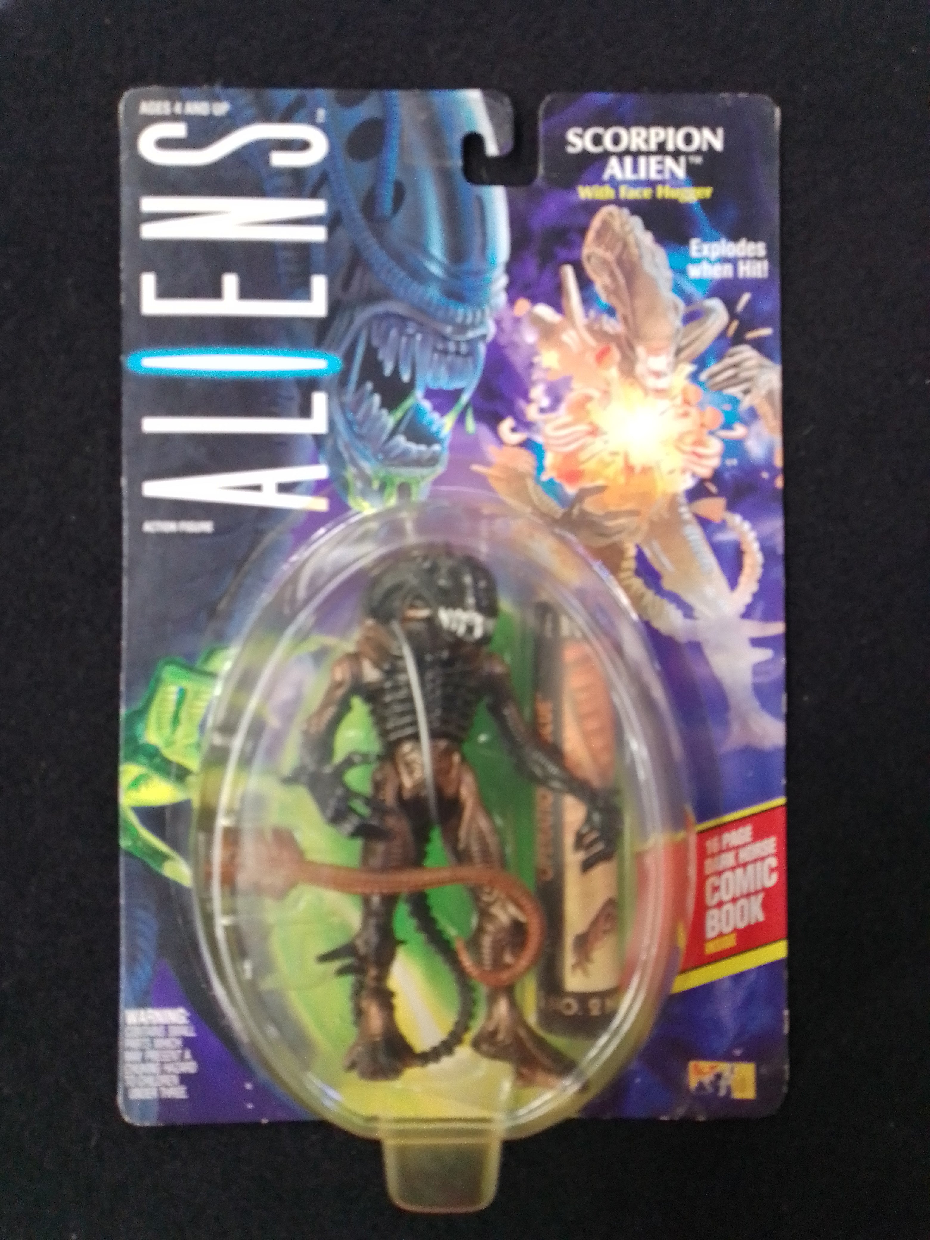 Aliens Scorpion Alien With Face Hugger Action Figurine - Kenner 1992 ...