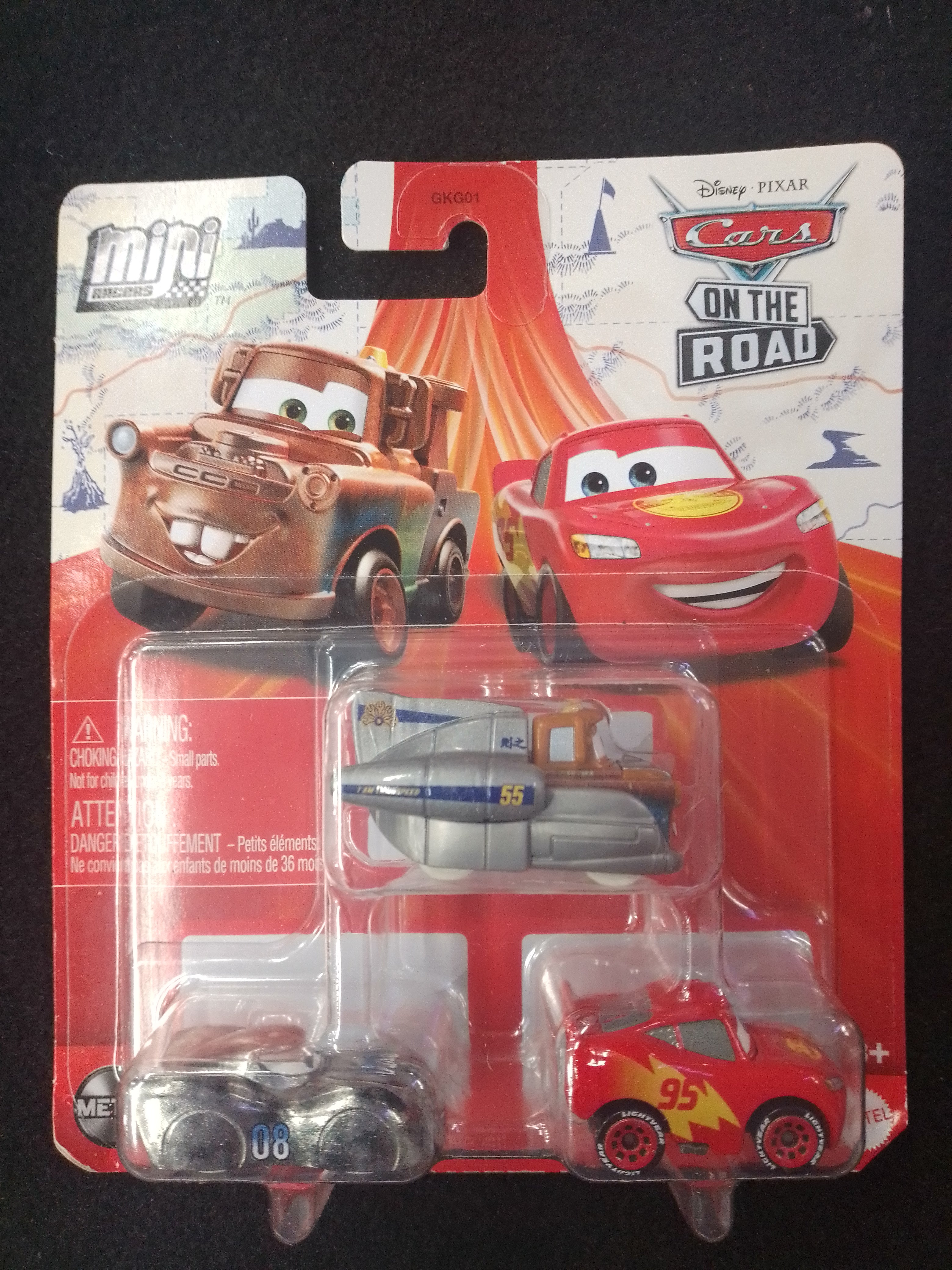 Disney Cars Mini Racers 3-PackSuper Speed Mater, Lightning McQueen & D ...