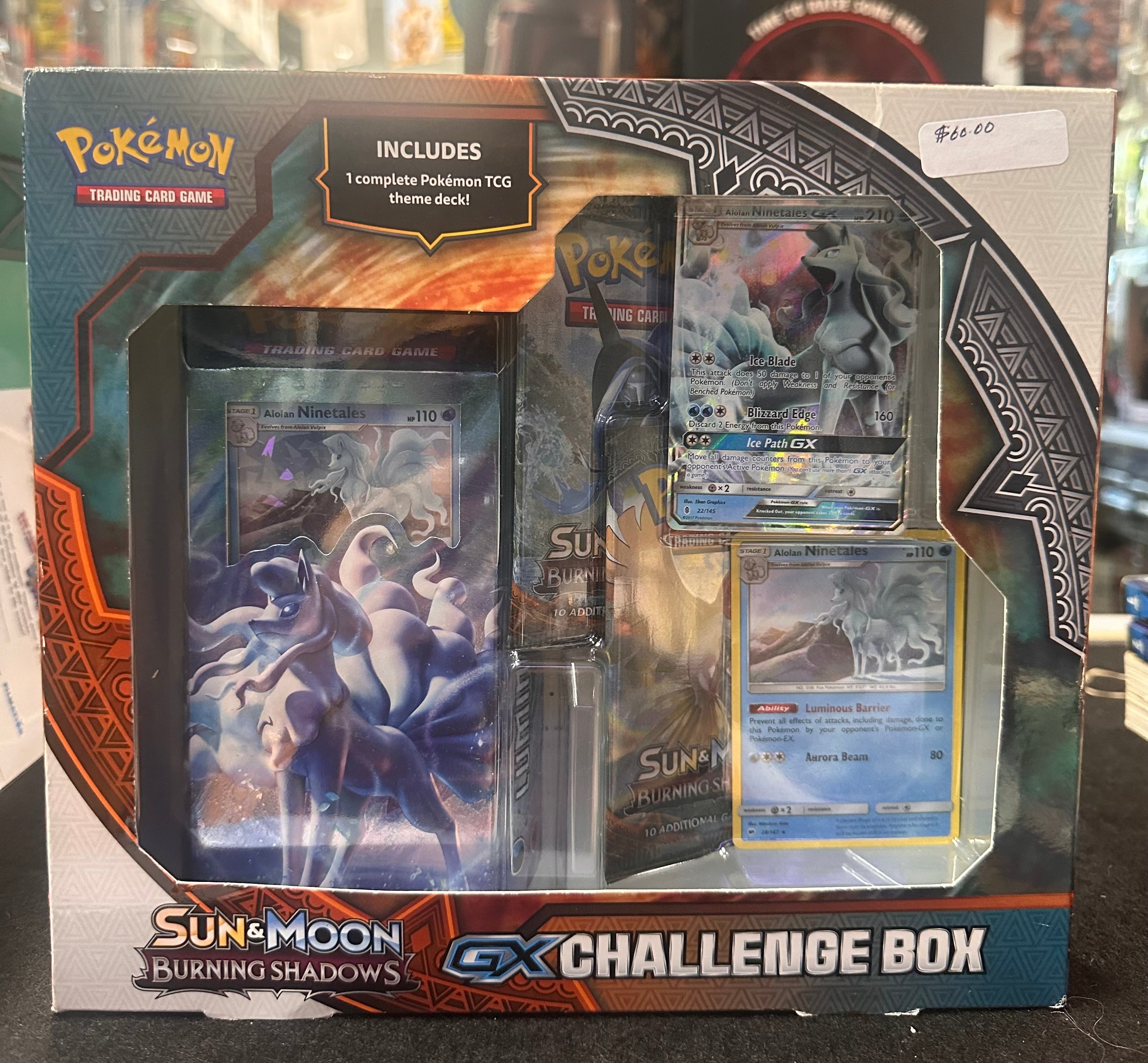 POKEMON SUN & MOON BURNING SHADOWS GX CHALLENGE BOX – Captain Comics ...