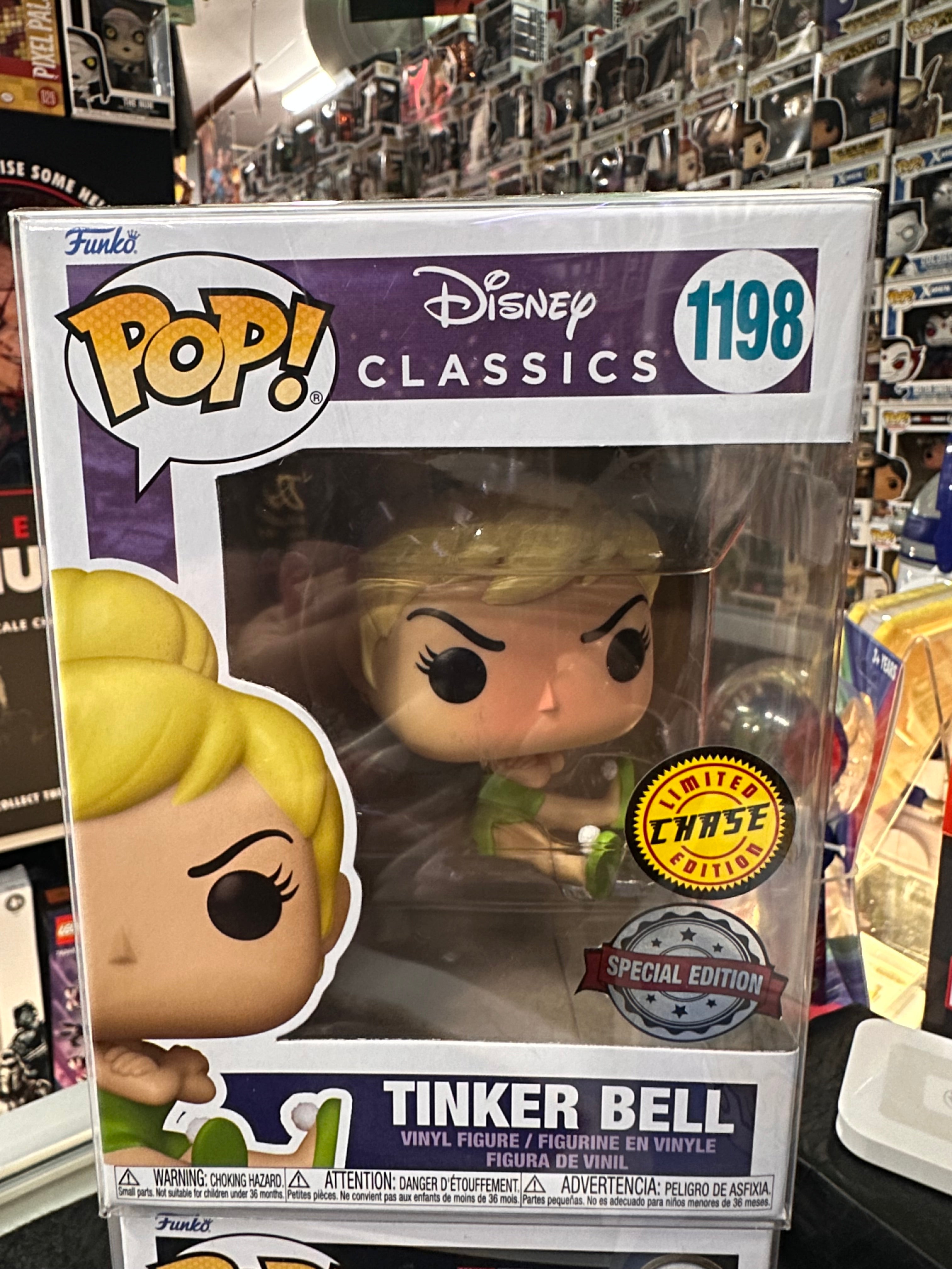 FUNKO POP DISNEY CLASSICS TINKER BELL #1198 LIMITED CHASE EDITION SPEC ...