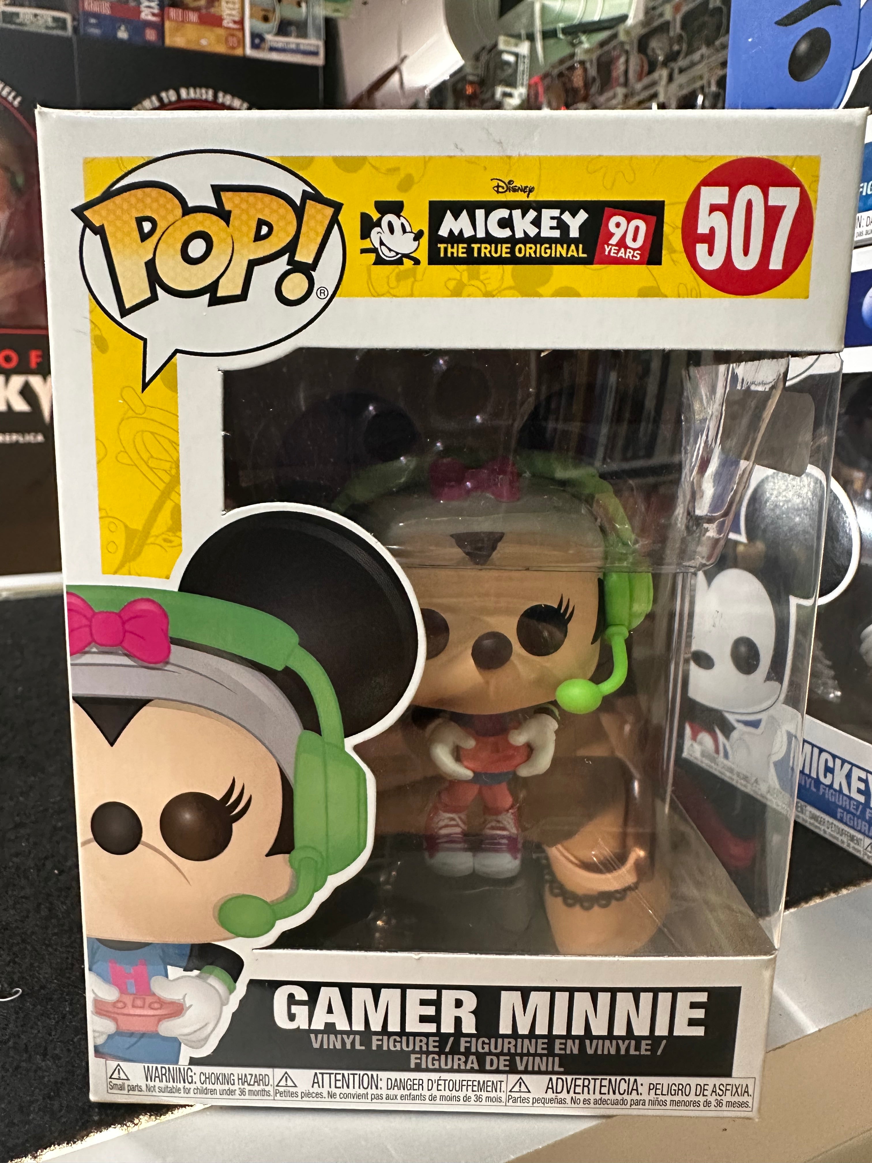 FUNKO POP DISNEY MICKEY THE TRUE ORIGINAL 90 YEARS GAMER MINNIE #507 ...