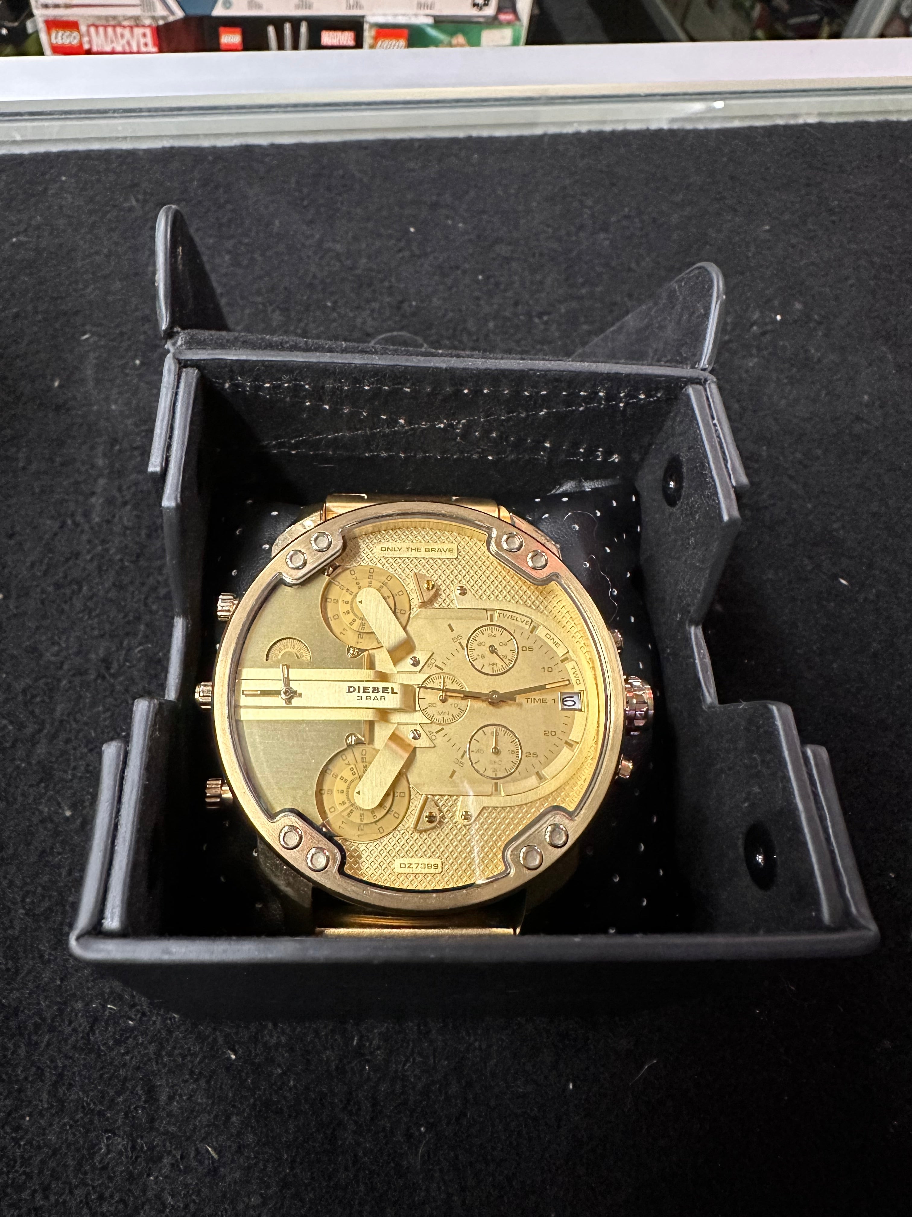 DIESEL 3 BAR ONLY THE BRAVE GOLD WATCH – Captain Comics and ...