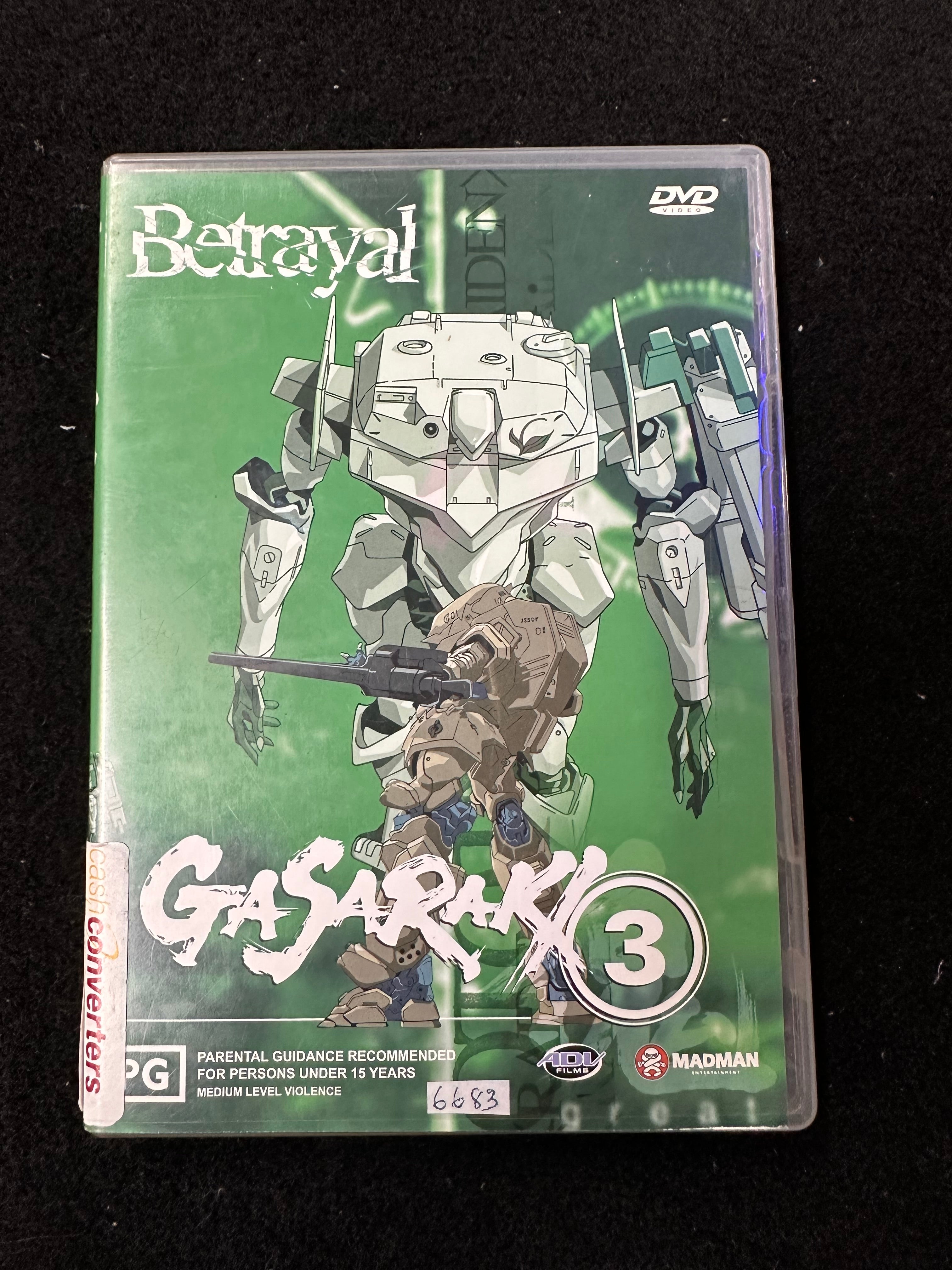 GASARAKI 3 BETRAYAL DVD – Captain Comics and Collectables Pty Ltd