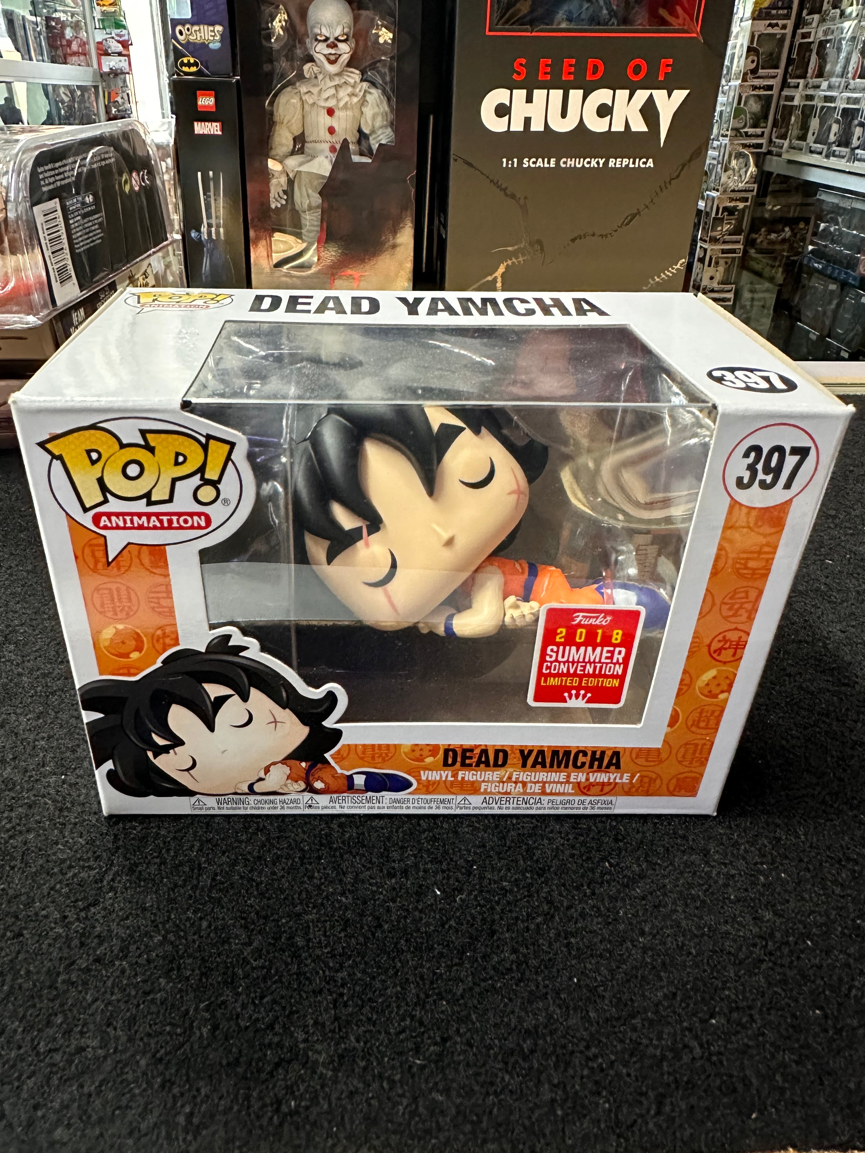 FUNKO POP DRAGON BALL Z DEAD YAMCHA #397 2018 SUMMER CONVENTION LIMITD ...