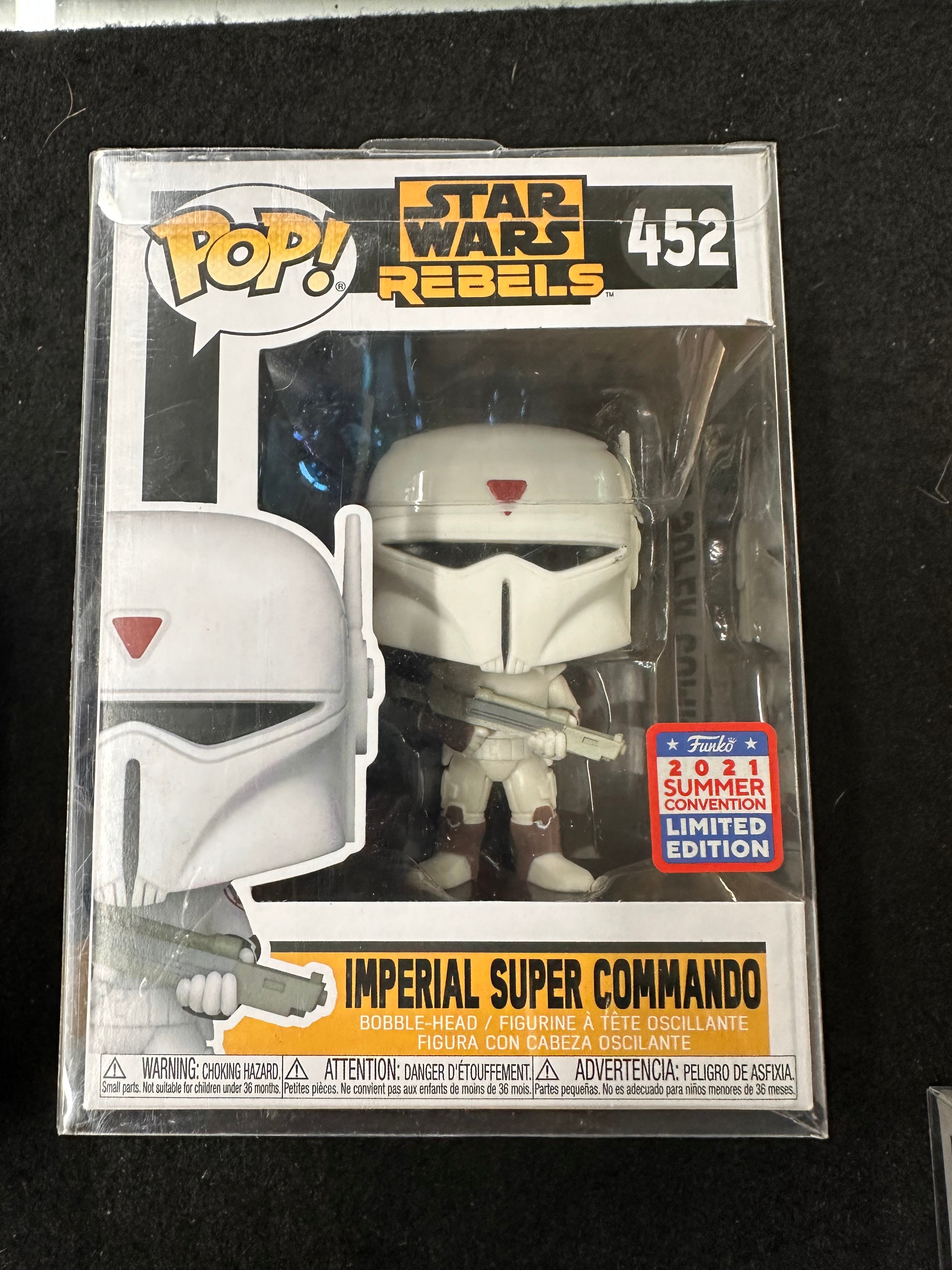 FUNKO POP STAR WARS REBELS IMPERIALS SUPER COMMANDO # 452 LIMITED EDIT ...