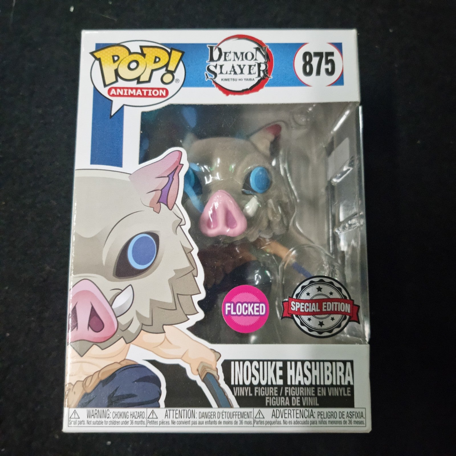 Pop Funko #875 Demon Slayer Inosuke Hashibira Flocked Special Edition ...