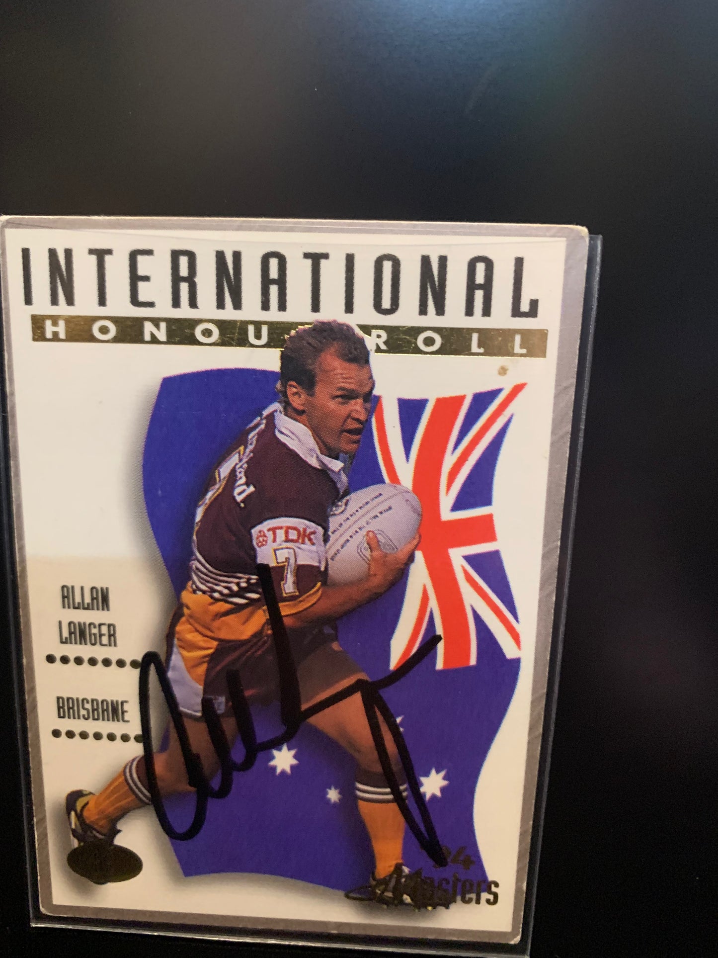 Allan langer signed masters card – Captain Comics and Collectables Pty Ltd