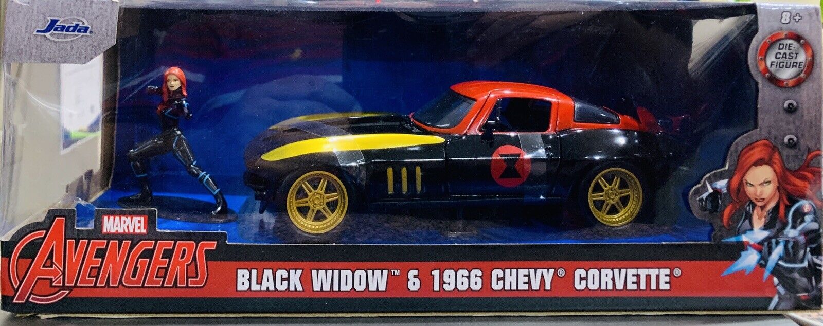 Marvel Avengers Black Widow 1966 Chevy Corvette 1:24 Scale – Captain ...