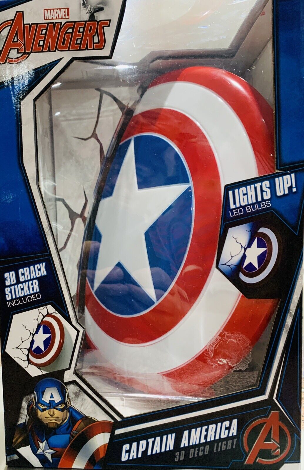 Marvel Avengers Captain America 3D Deco Light – Captain Comics and ...